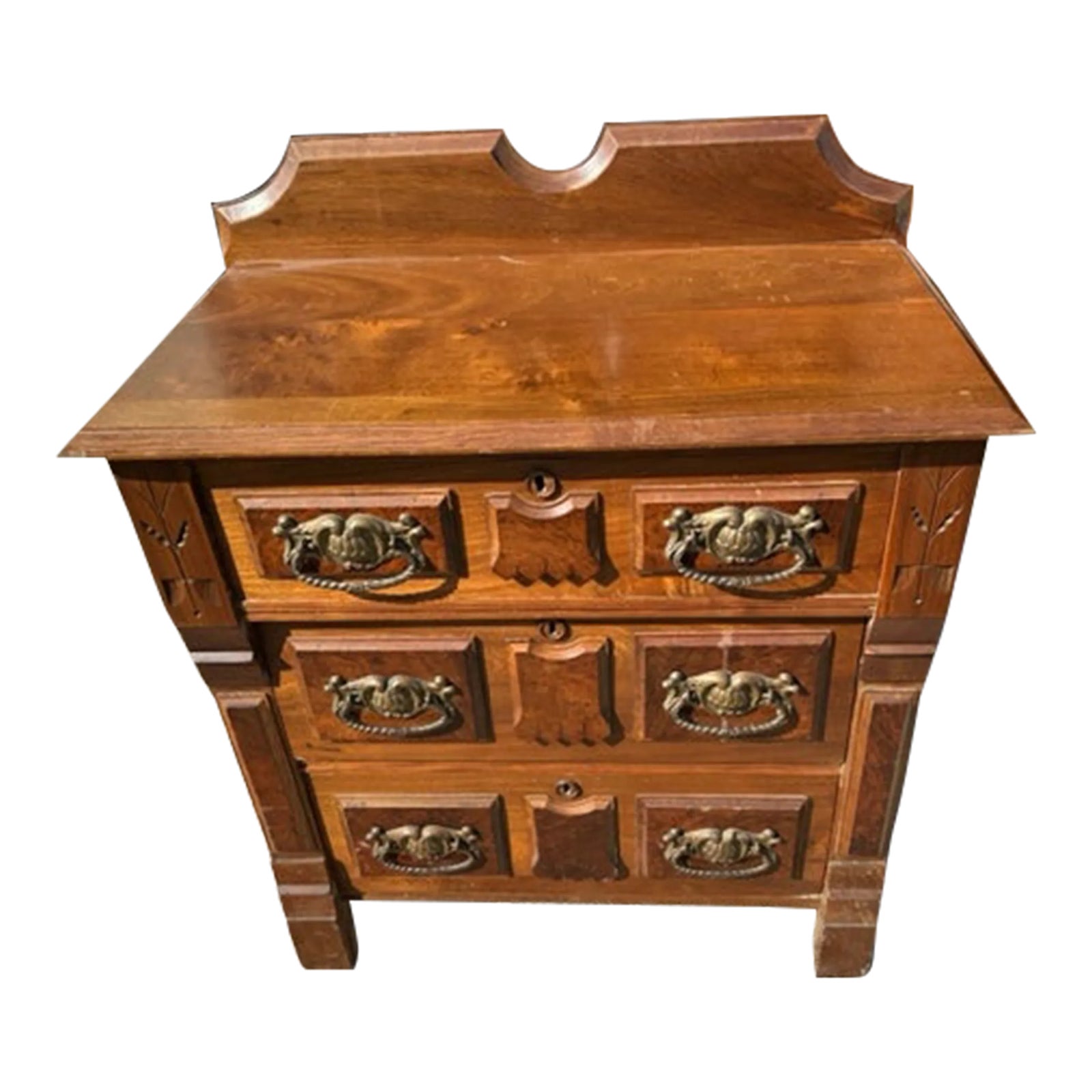 1910s Antique Wooden Commode | Chairish