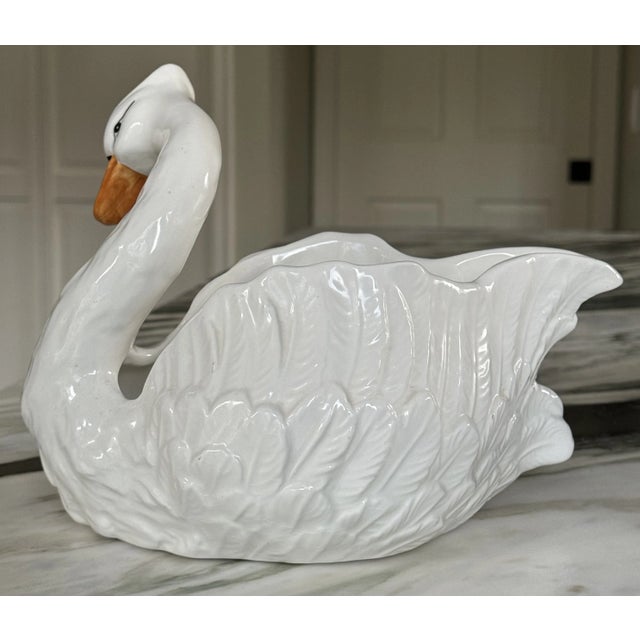 Vintage Ceramic - Swan Made in Italy | Chairish