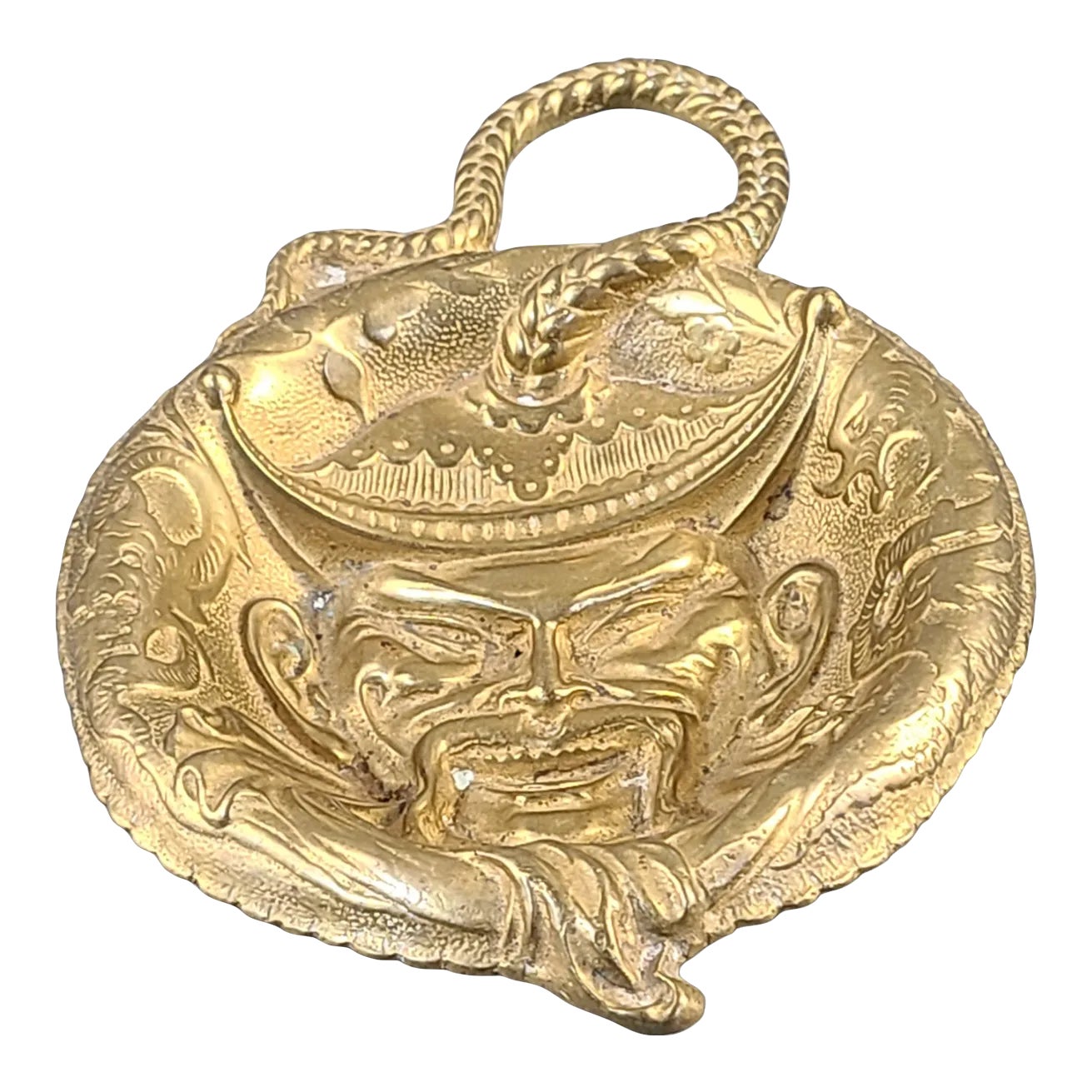 Antique Chinoiserie Gilded Bronze Figural Qing Dynasty Snake Handle ...