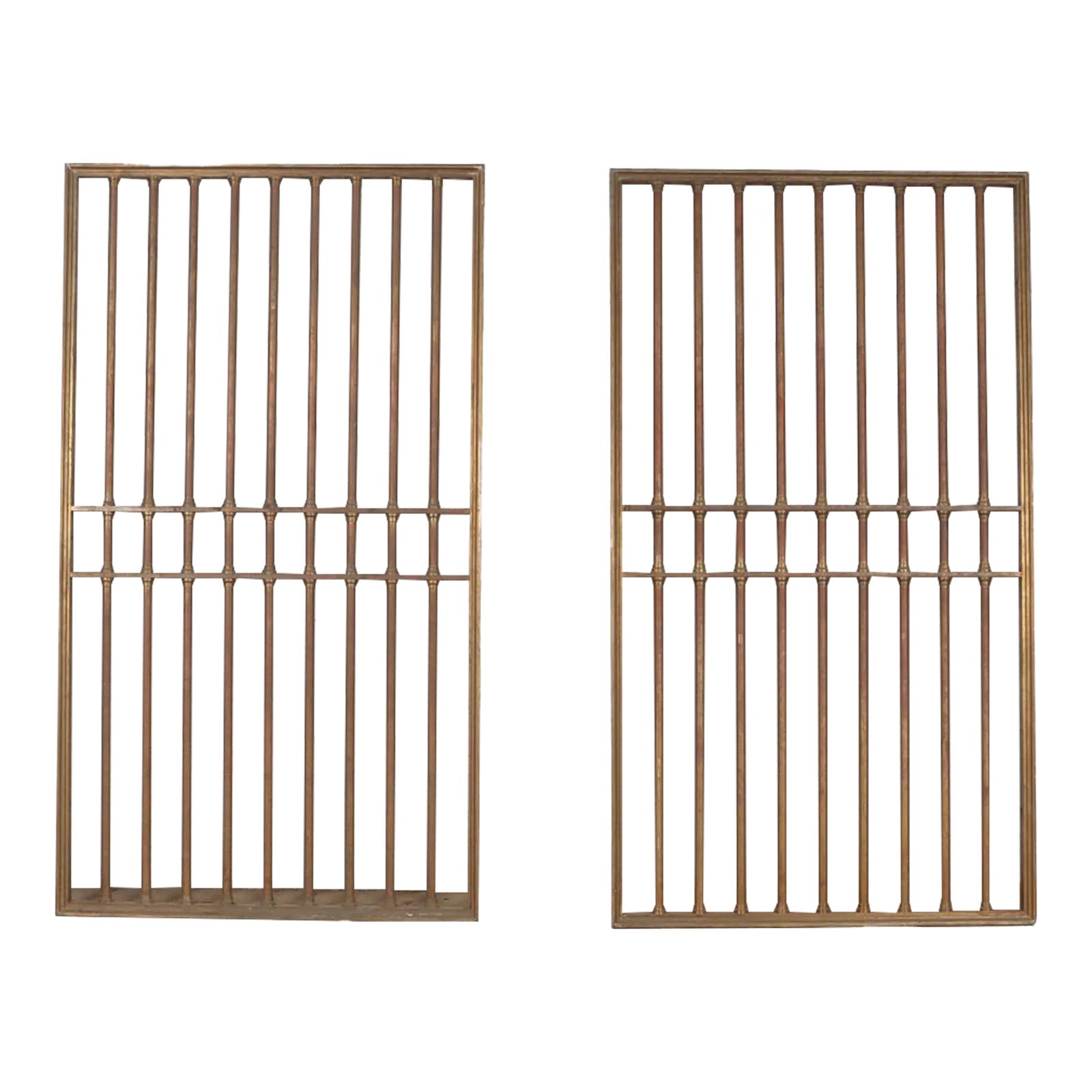 A Pair of Bronze Panels From a Bank C 1910. | Chairish