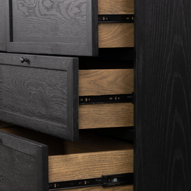 Millie 9 Drawer Dresser, Drifted Matte Black | Chairish