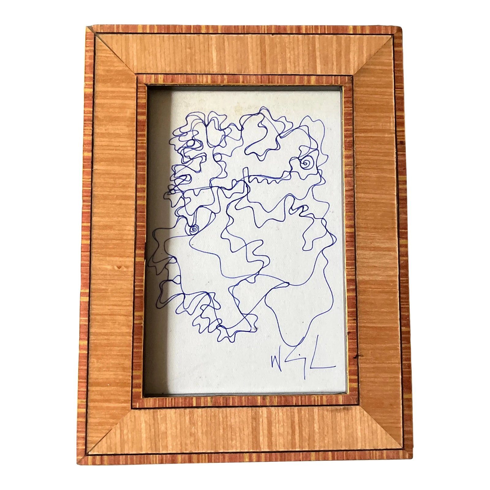 1980’s Original Wayne Cunningham Abstract Pen and Ink Drawing | Chairish