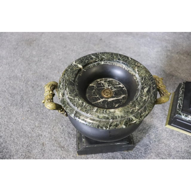 Beautiful Quality Marble and Bronze Signed Three Piece 1920s Era Clock ...