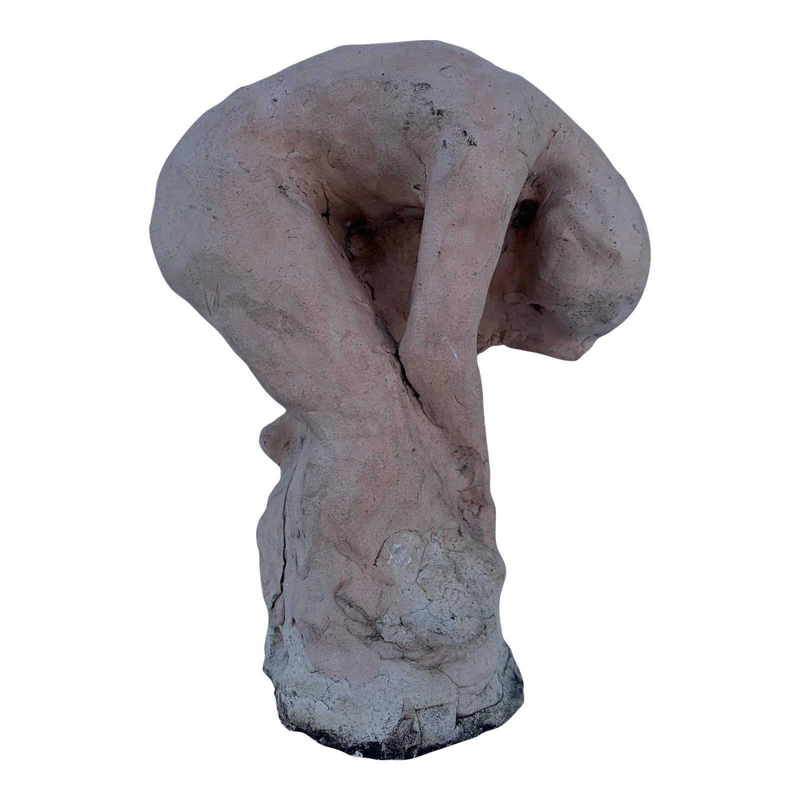 Vintage Figurative Clay Sculpture | Chairish