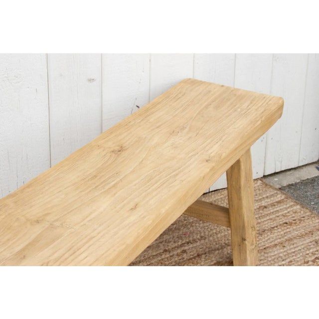 Reclaimed Wood Joint Bench | Chairish