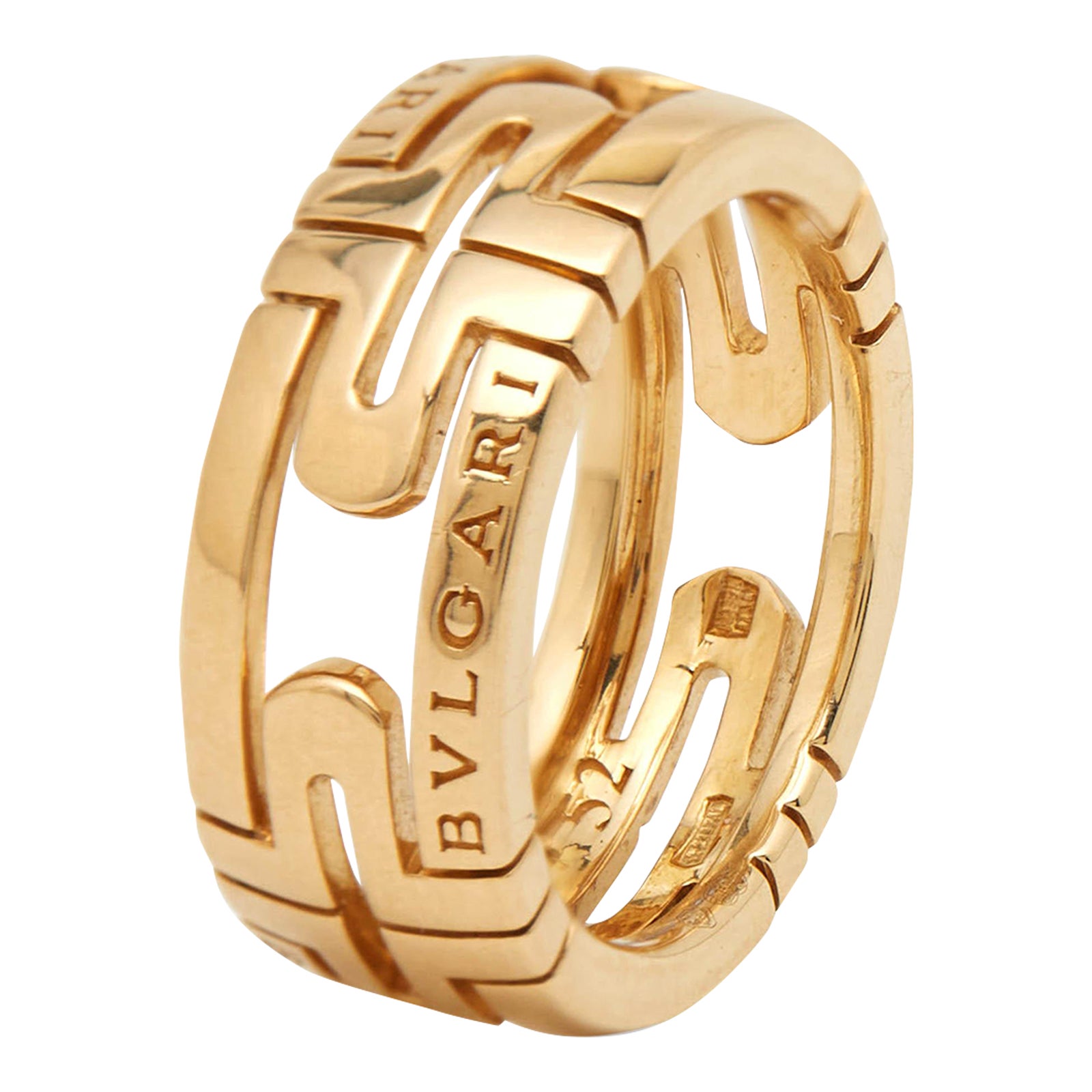 Bvlgari Parentesi 18K Yellow Gold Ring Size 6 | Chairish