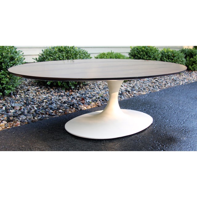 1960's Mid-Century Modern Oval Tulip Base Coffee Table | Chairish