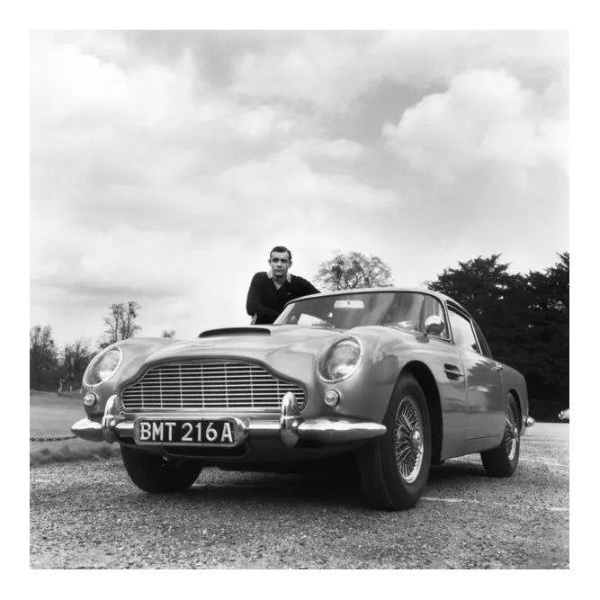 Sean Connery and His Aston Martin From "Goldfinger" 1964 | Chairish