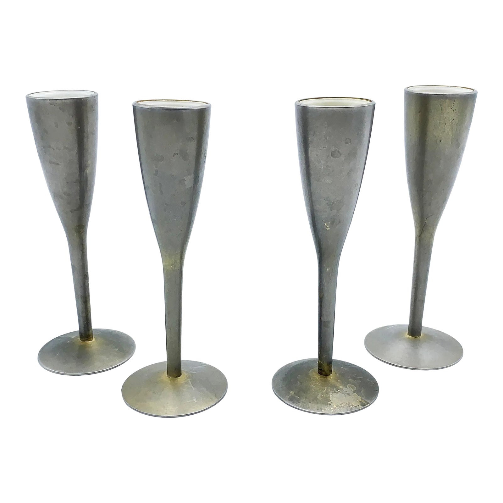 Mid-Century Modern as Lined Brass German Aperitif Barware - Set of 4 ...