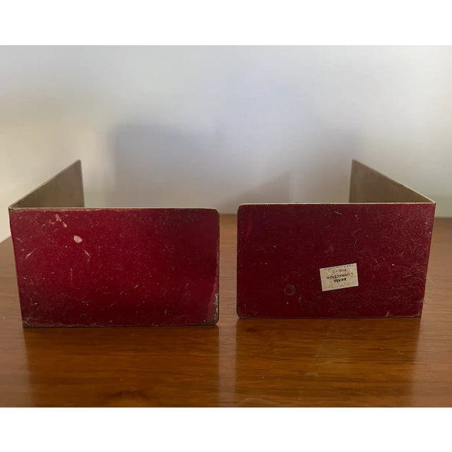 Pair of 1970s Brass Football Player Bookends | Chairish