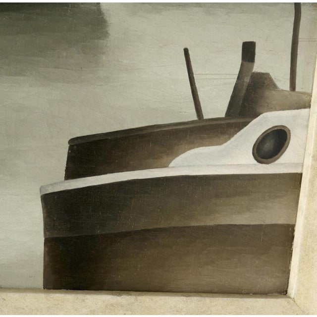 1920 Cargo dans la Port du Havre Painting | Chairish