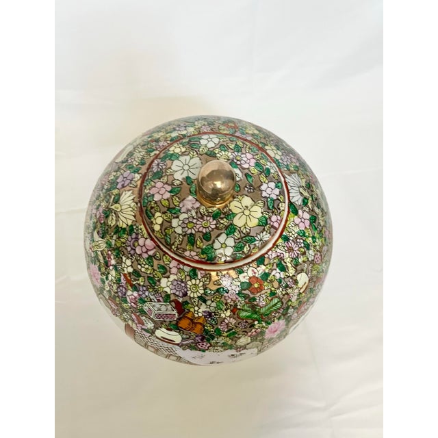 Vintage Chinoiserie Ginger Jar – Hand-Painted With Figures & Florals ...