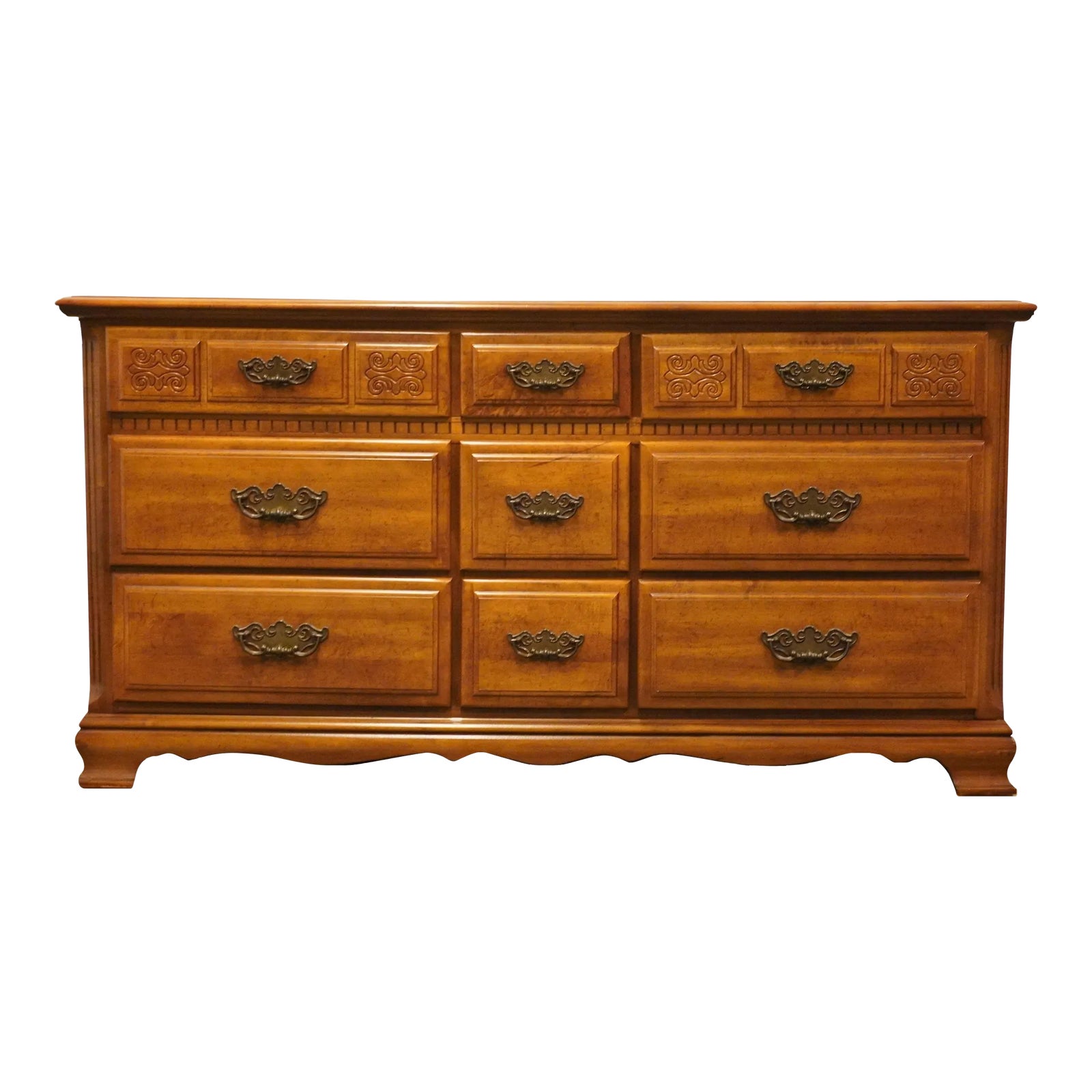 Sumter Cabinet Solid Hard Rock Maple Rustic Early American 61" Triple ...