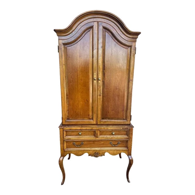 Solid Cherry Armoire With Dome Top and Cabriole Legs by Lexington Vintage Circa 1980s Chairish