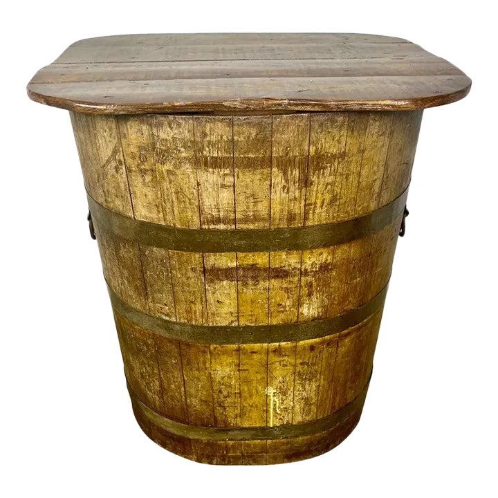 Vintage Japanese Saki Barrel Table | Chairish