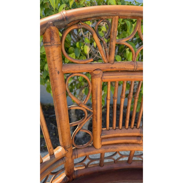 1950s Vintage Coastal Rattan Brighton Pavilion Chairs With Intricate ...