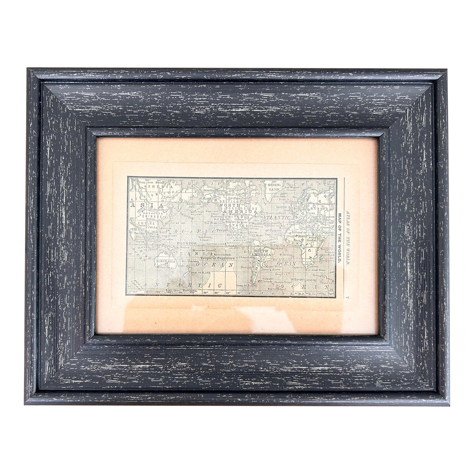 Antique 1888 Map of the World | Chairish