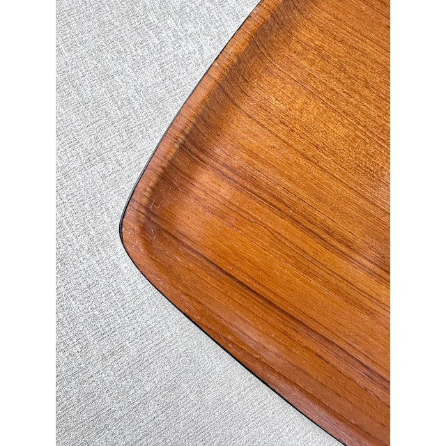 Mid Century Modern Japanese Teak & Black Lacquer "Contempo" Serving ...