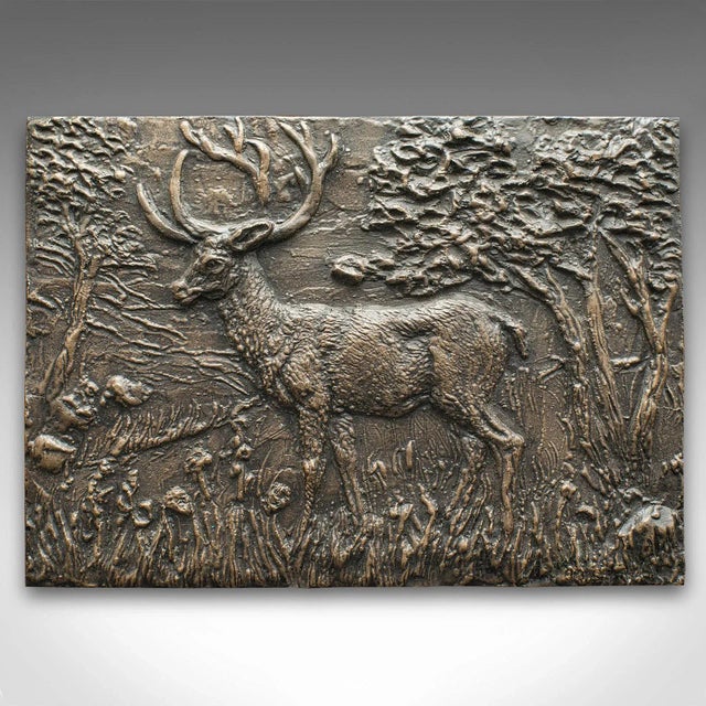 1950's Vintage Stag Relief Plaque | Chairish