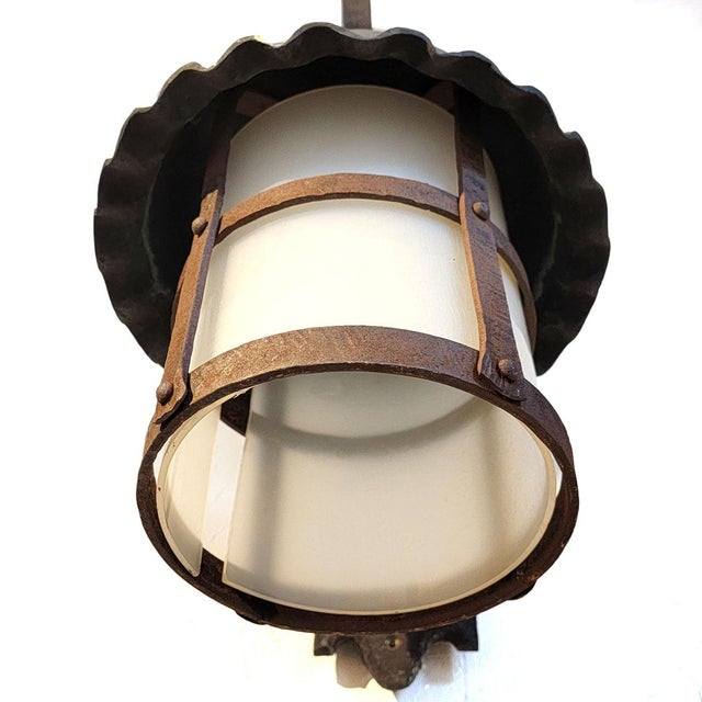 American Lafayette Hughes Mansion Wrought Iron, Glass One-Light Lantern ...