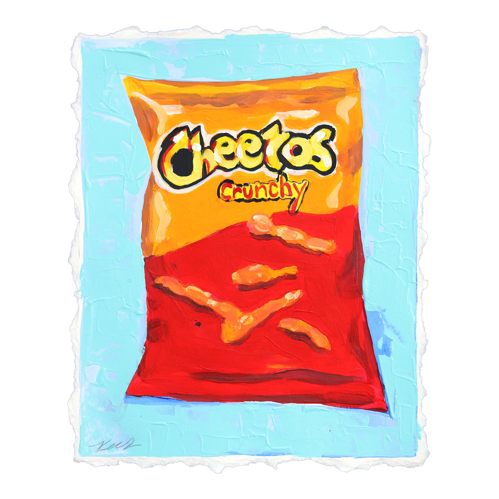 Orange Fingers - Abstract Vibrant Playful Cheetos Still Life Painting ...