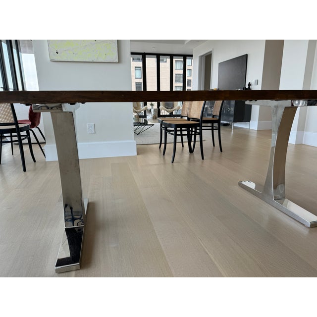 Oak and Steel Toulouse Dining Table | Chairish