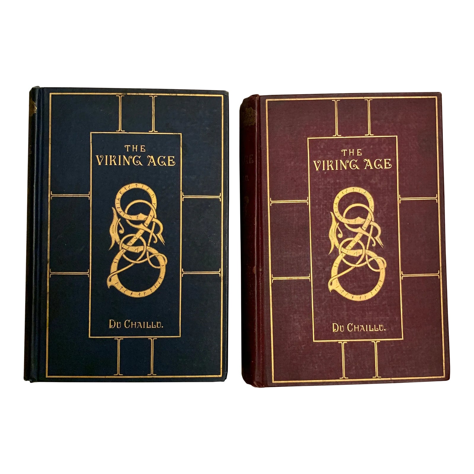 Set of Late 19th Century Antiquarian Viking Books | Chairish