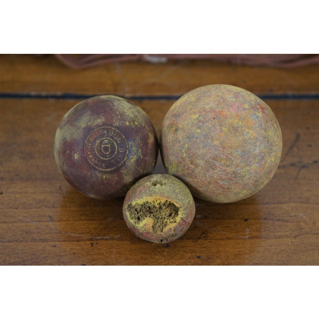 1940s French Petanque Jeu De Boules Lawn Bowling Ball Game Set & Box ...