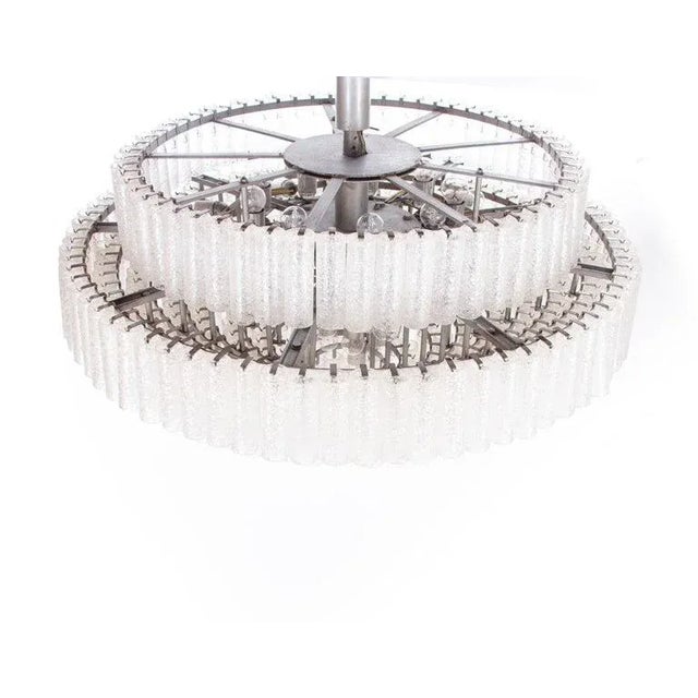 1960 Large German Doria 465 Murano Glass Tube Ballroom Chandelier ...