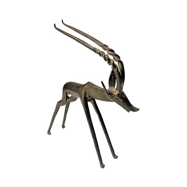Vintage African Brass Springbok (Gazelle, Antelope) With Art Deco ...