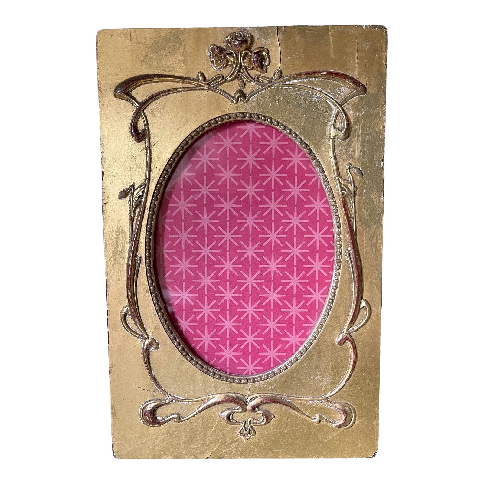 Early 1900s Art Nouveau Gilt Frame | Chairish