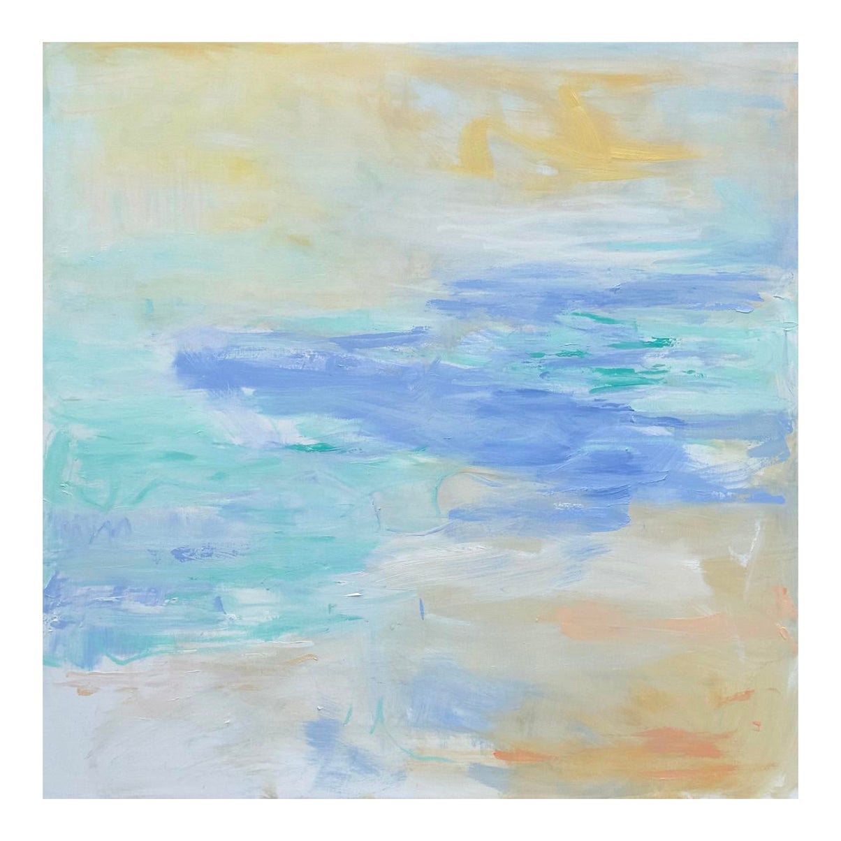 "Island Calm" by Trixie Pitts Large Abstract Expressionist Seascape Oil ...