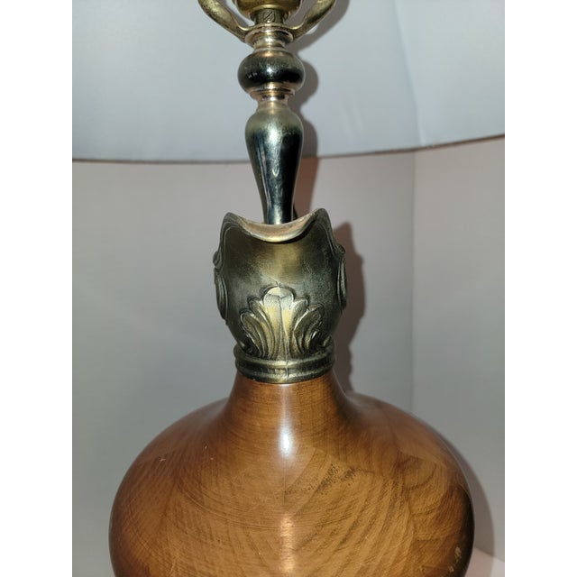 Vintage Wooden Lamp | Chairish