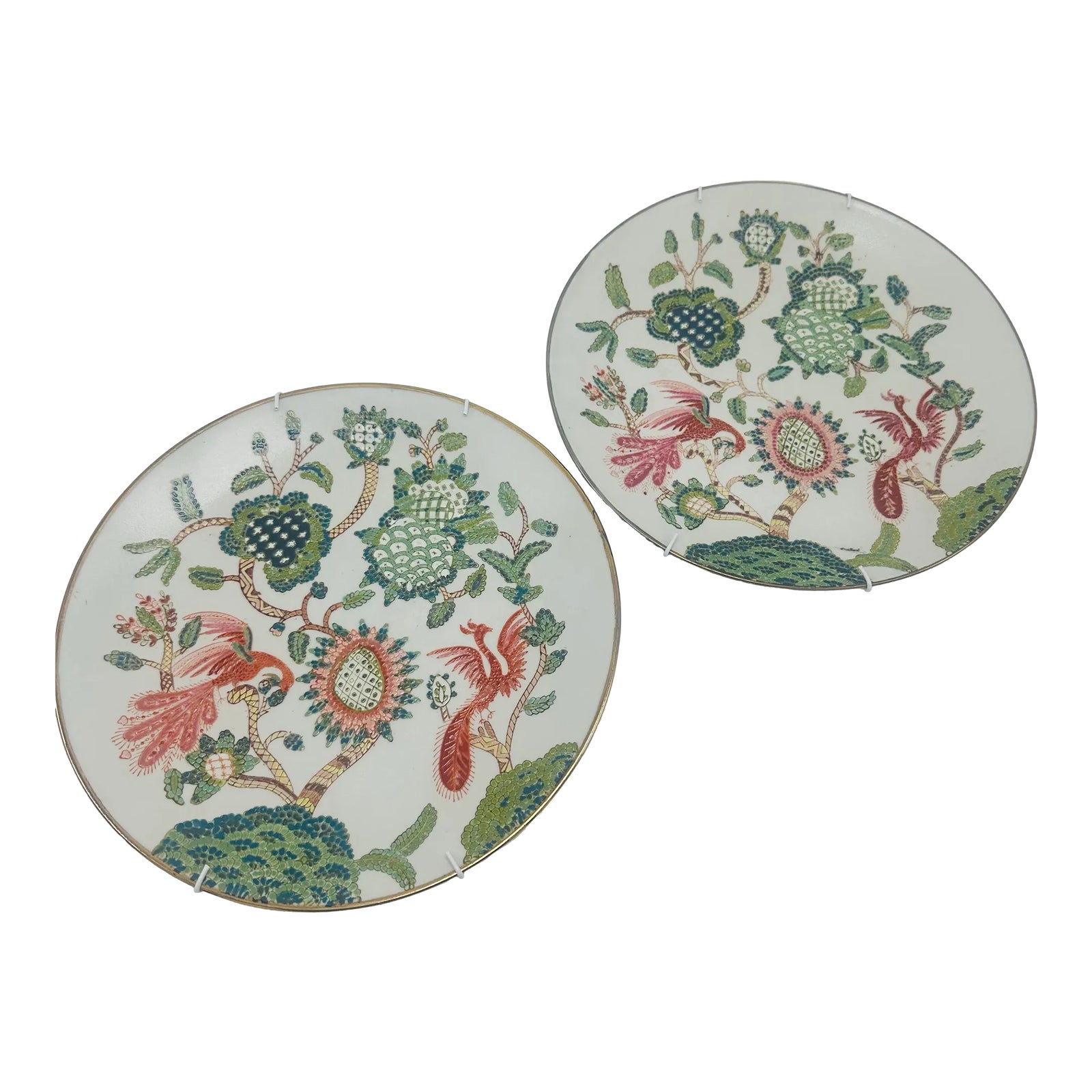 Chinoiserie Decorative Plates, a Pair | Chairish
