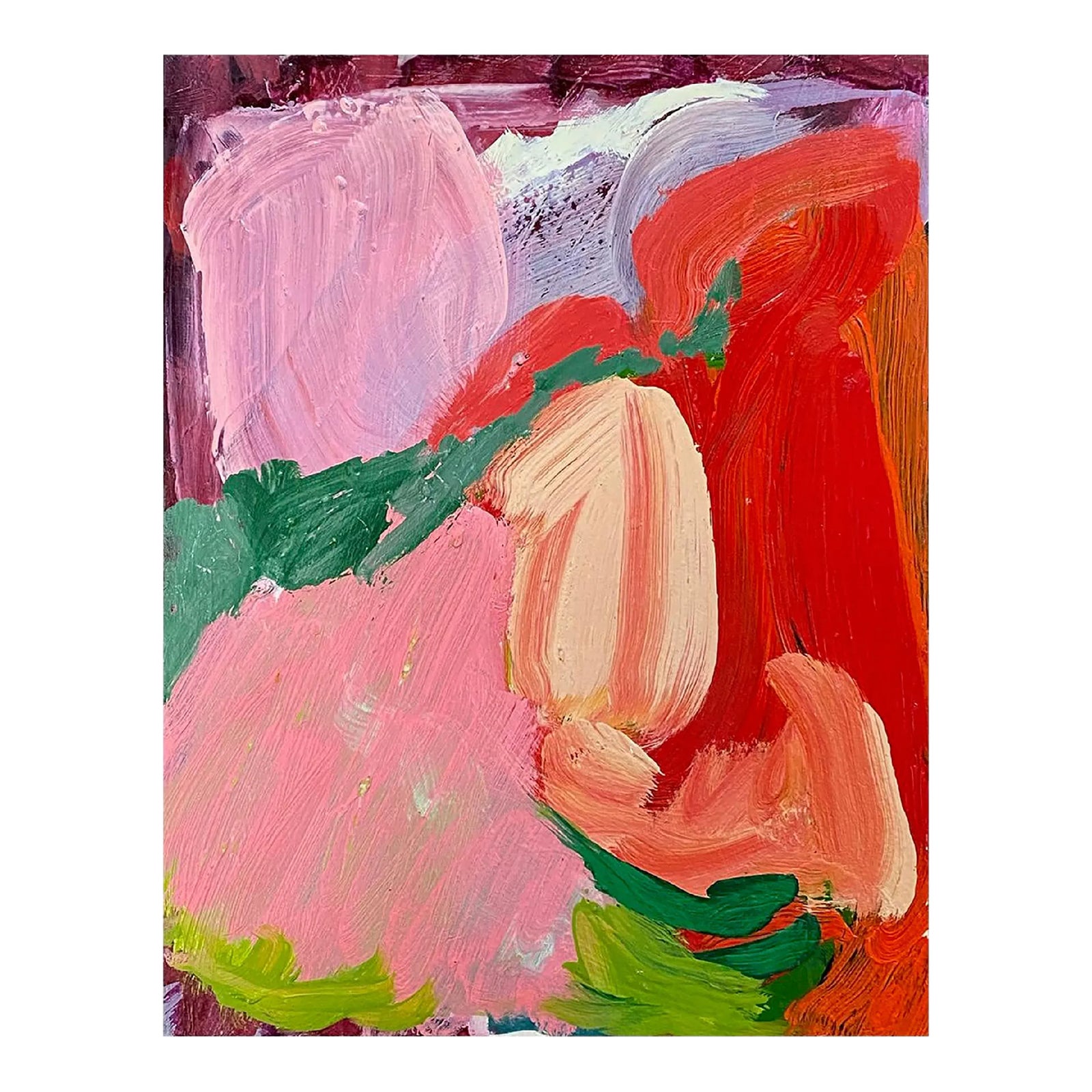 Contemporary Abstract Oil on 300gsm Paper Painting "Extractor" by Karl ...