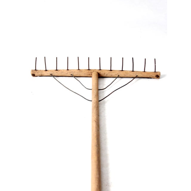 Antique Wooden Hay Rake | Chairish