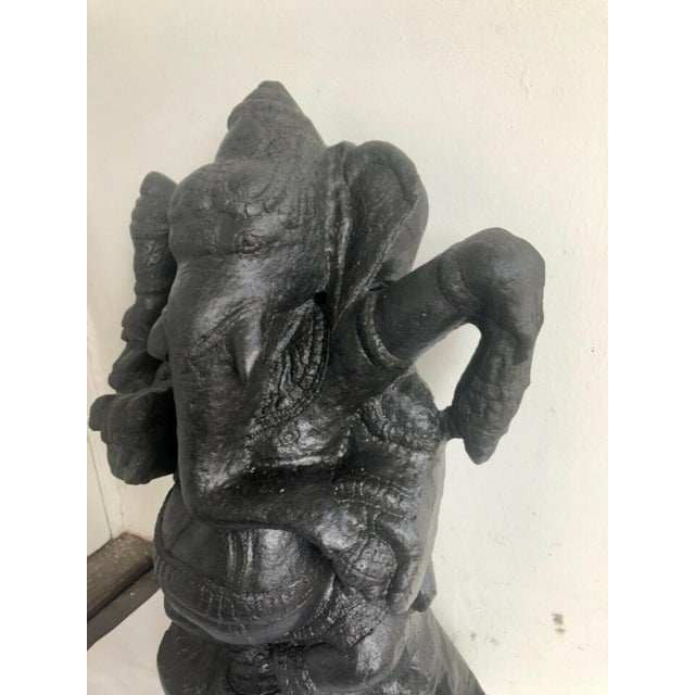 Early 20th Century Ganesh Statue in Granite Stone Hand Carved South ...