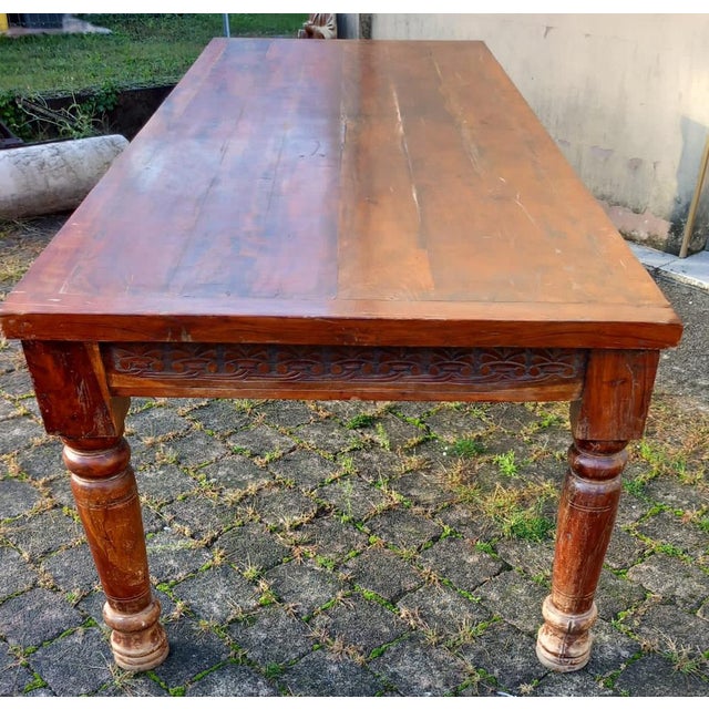 Large Wooden Dining Table | Chairish