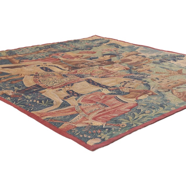 Antique French Medieval Tapestry - 04'09 X 05'01 | Chairish