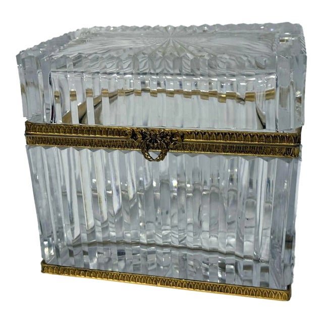 19th Century Baccarat Style Crystal Casket | Chairish
