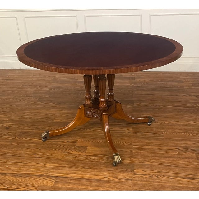 Leighton Hall Round Mahogany Dining/Breakfast/Foyer Table - Showroom ...