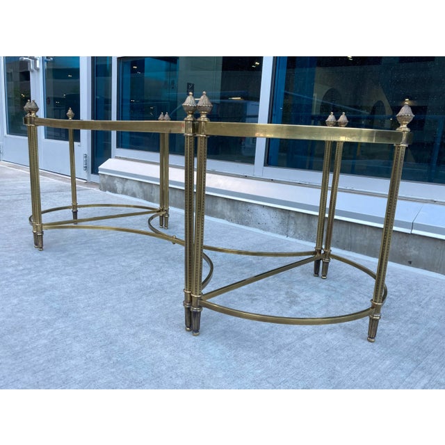 Mid-Century French Jansen Style Maison Baguès Tri-Part Coffee Table - 3 ...