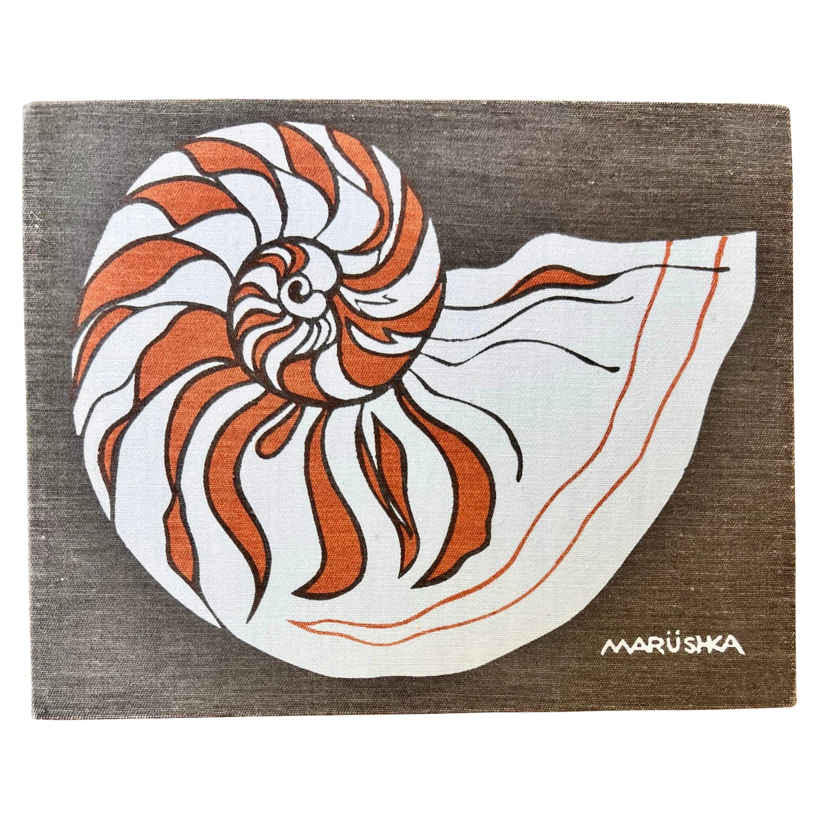 1970s Nautilus Textile Screenprint by Marushka | Chairish