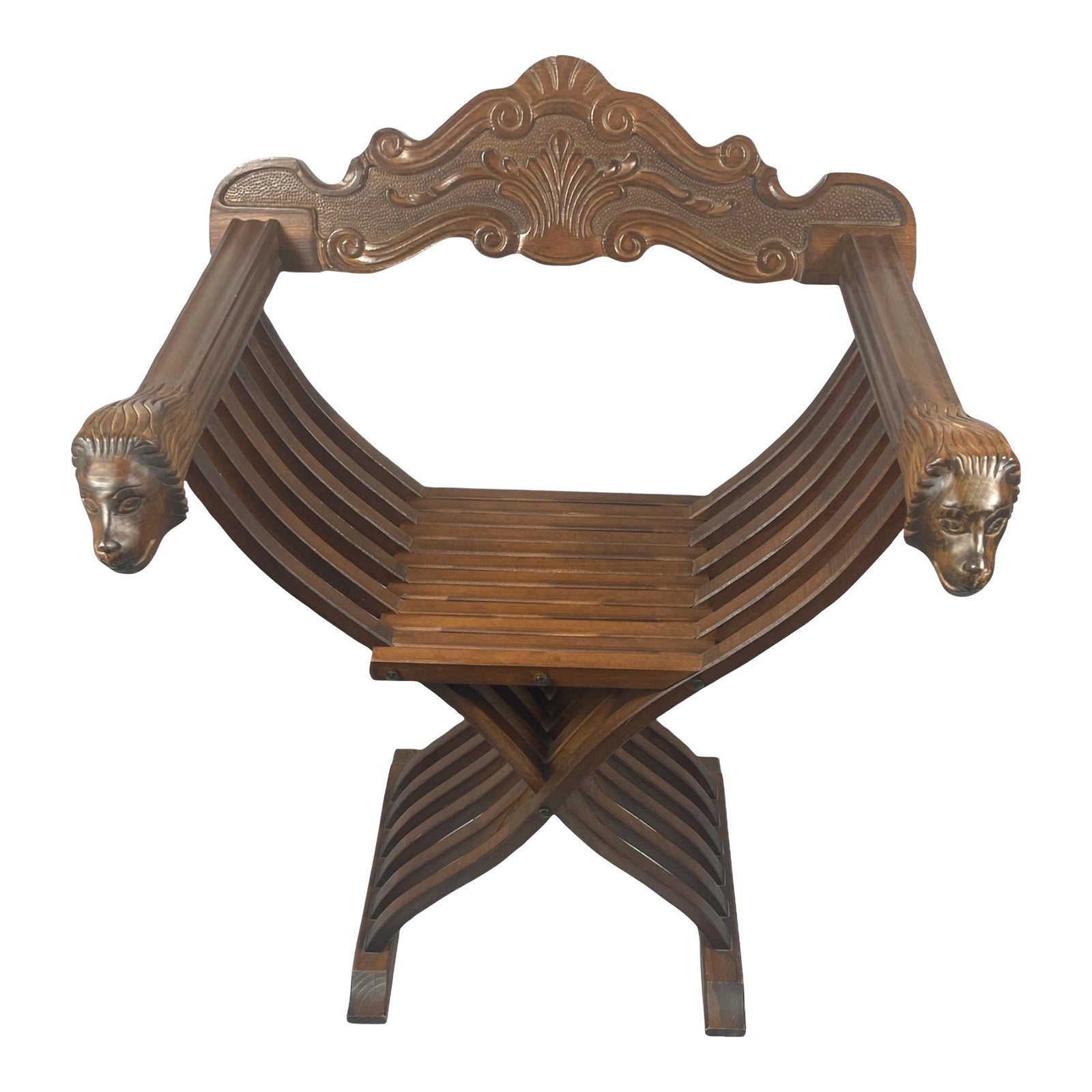 Italian 19th Century Renaissance Revival Savonarola Dante Chair | Chairish
