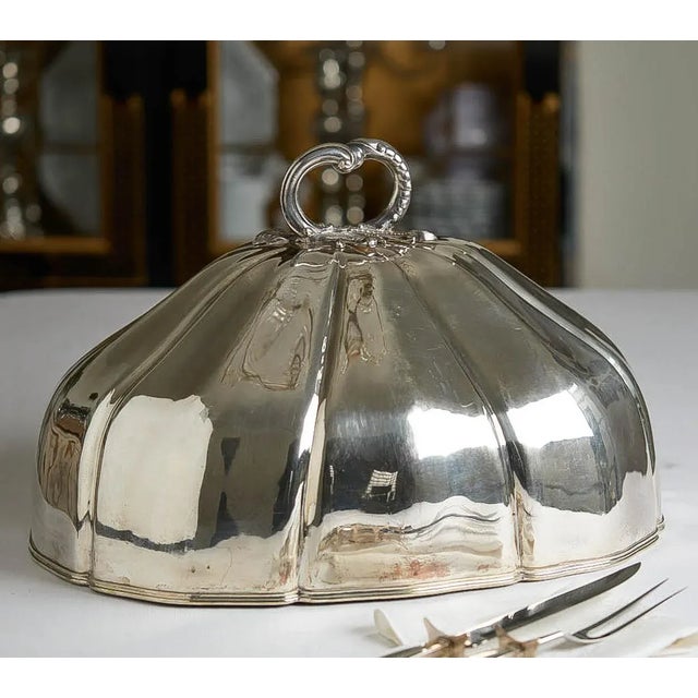 Massive Victorian 20" Sheffield Silver Plate Food Cover | Chairish