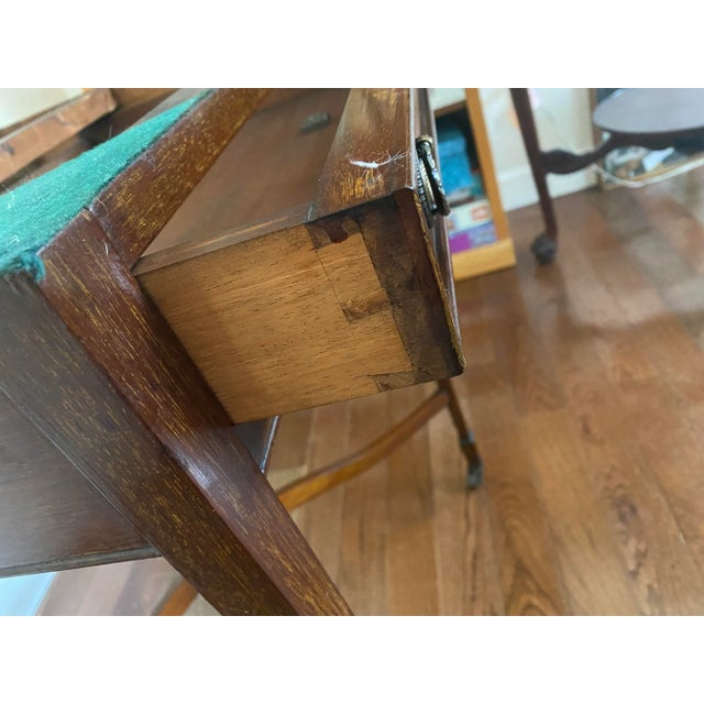 Antique Edwardian English Mahogany Envelope Game Table | Chairish