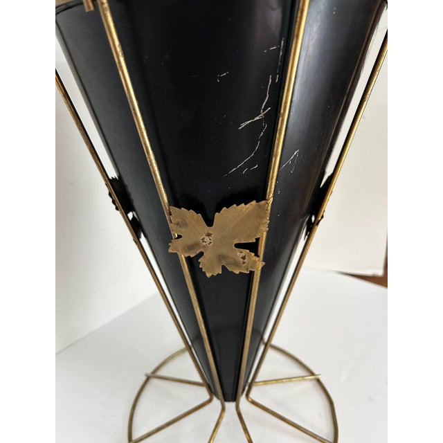 1960s Vintage Mid-Century Metal Umbrella Shaped Umbrella Stand | Chairish