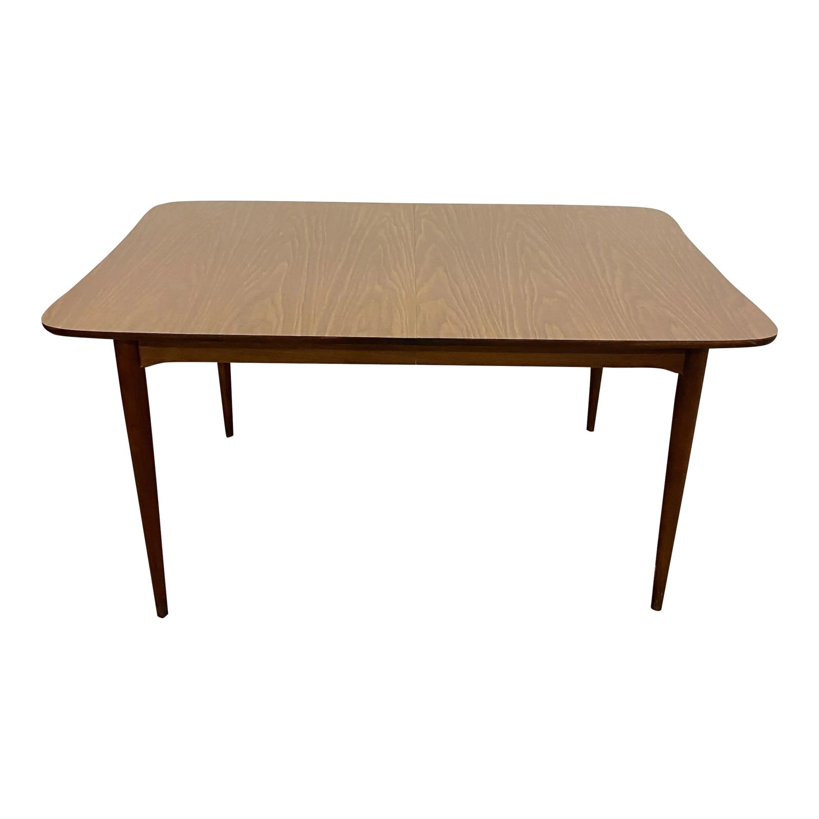 Vintage Mid Century Modern MCM Wood and Formica Dining Table | Chairish