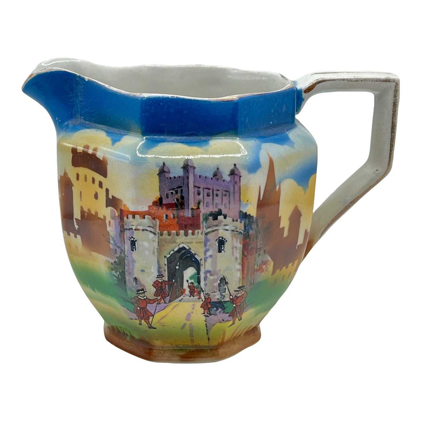 1910 Newhall of Hanley Ceramic Transferware Tower of London Creamer ...