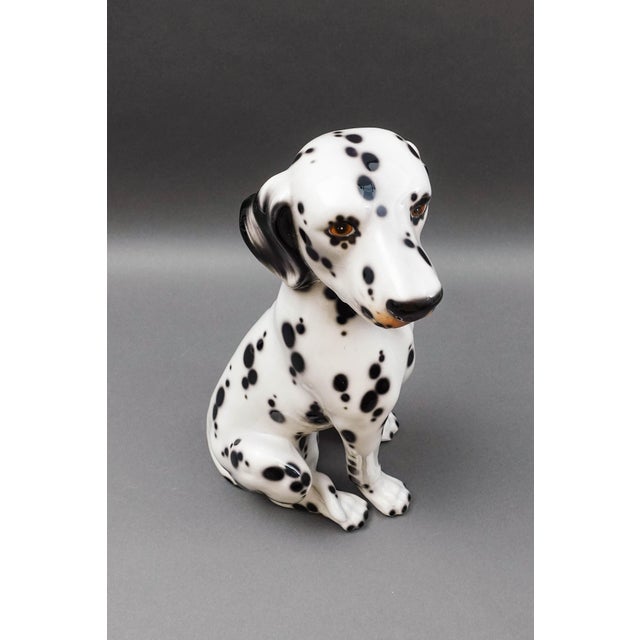 Vintage MCM Italian Glazed Ceramic Pottery Dalmation Dog Sculpture 15 1 ...